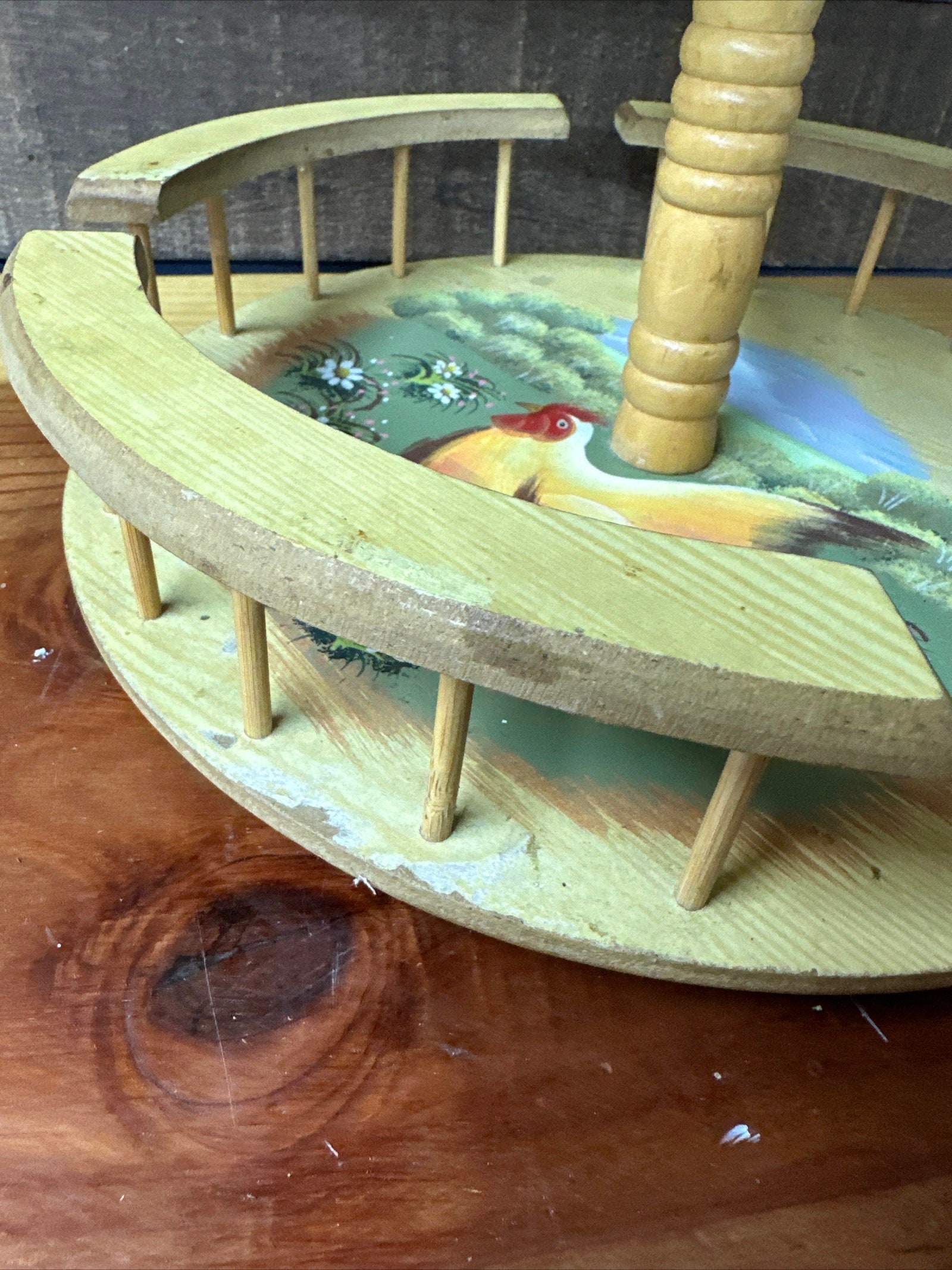 2 Tier Lazy Susan Farm Country Chickens 12 and 9 - Etsy