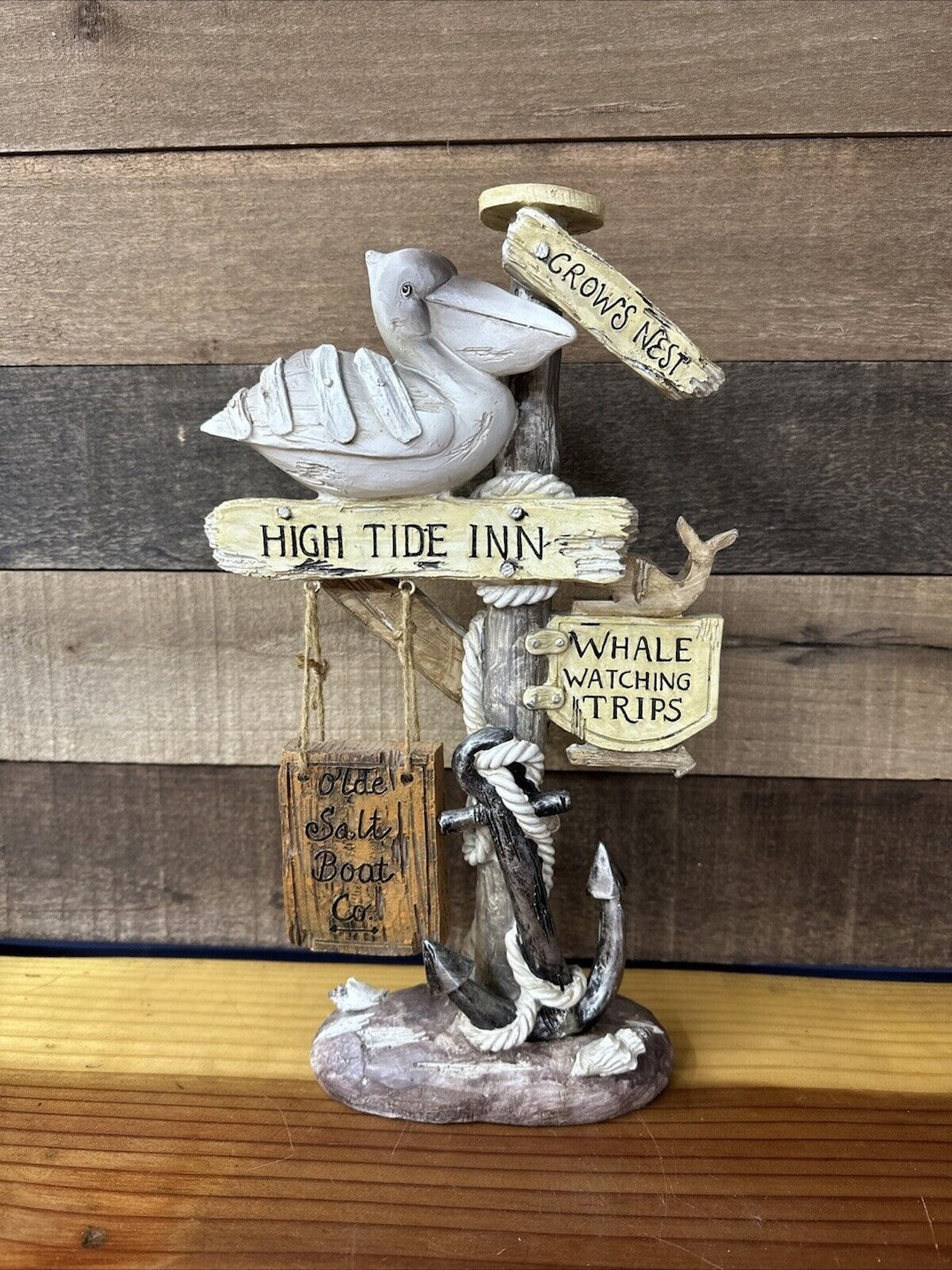 Coastal Nautical Anchor Pelican Table Top Decor 14” - Etsy