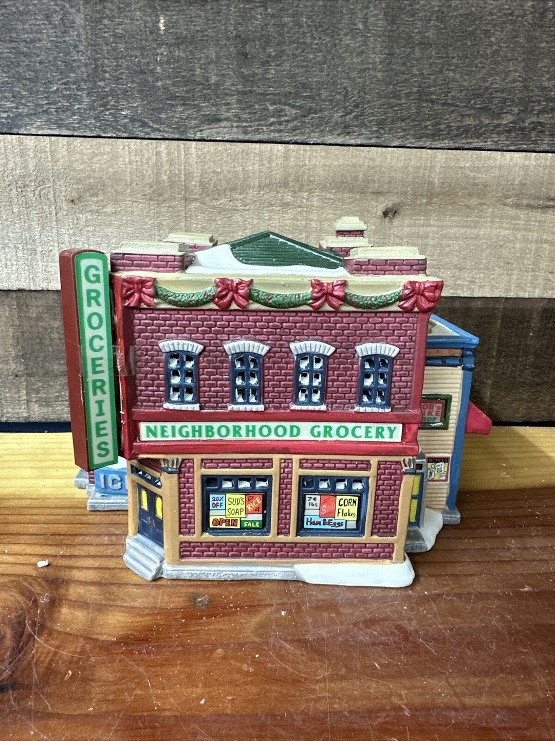 Lemax Neighborhood Grocery and Bike Shop Jukebox Junction - Etsy