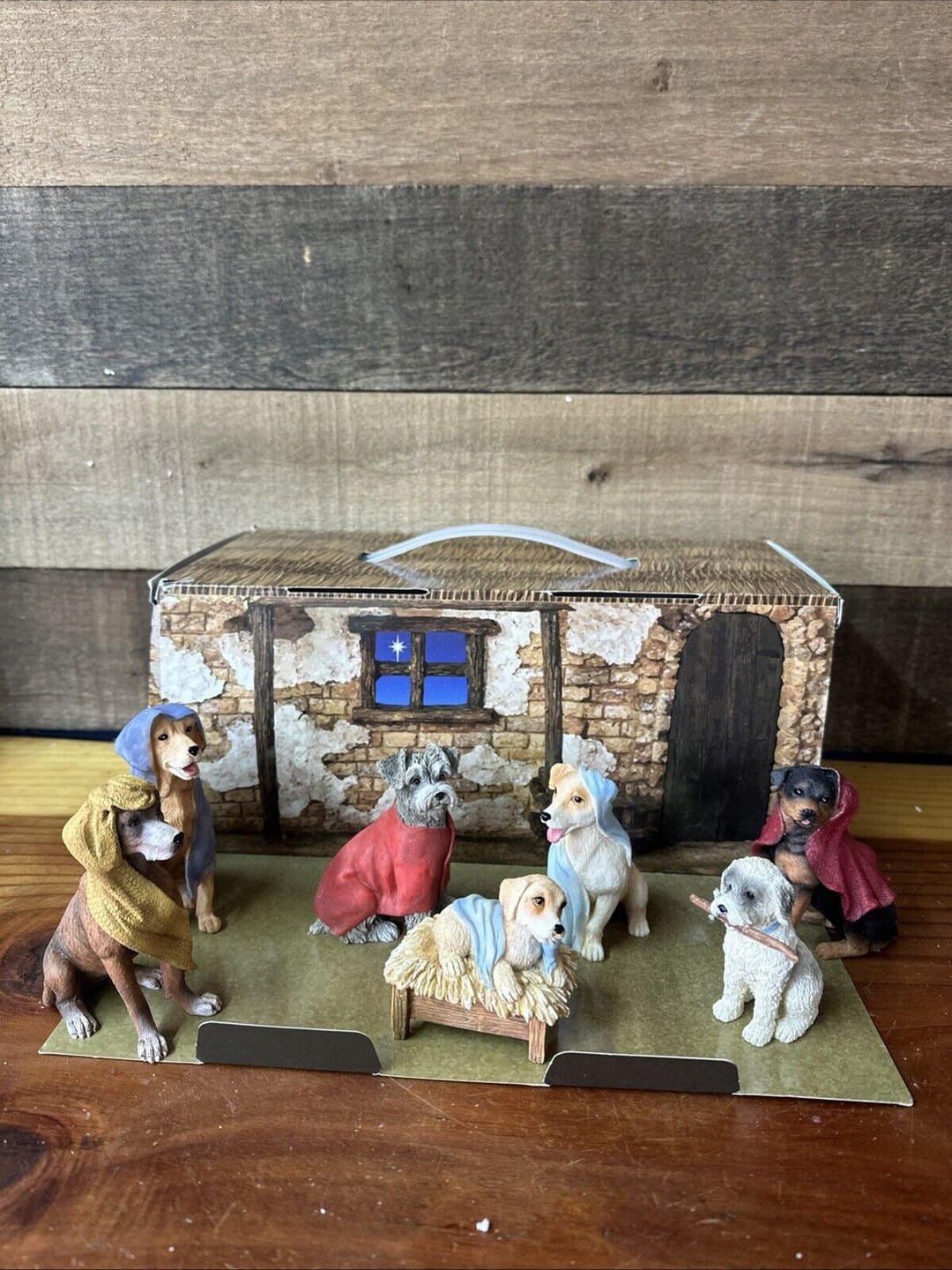 Canine Creche 7 Piece Dog Nativity Set Christmas Roman in Box - Etsy