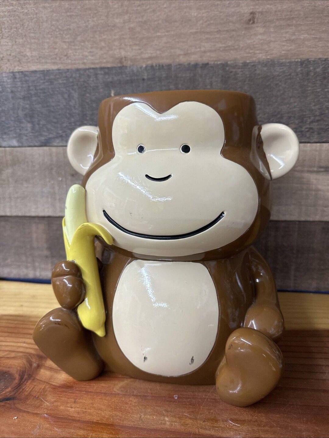 Target CIRCO Monkey W/ Banana Waste Basket Trash Can Planter Candy Bowl ...