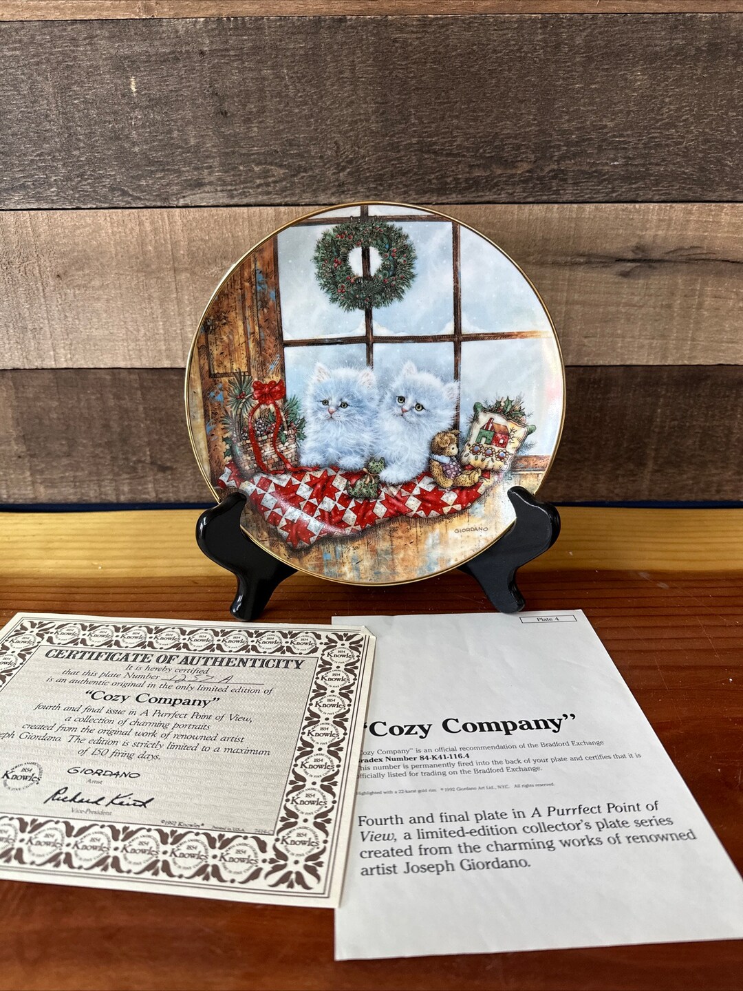 Cozy Company Purrfect Point of View Collector Plate - Etsy