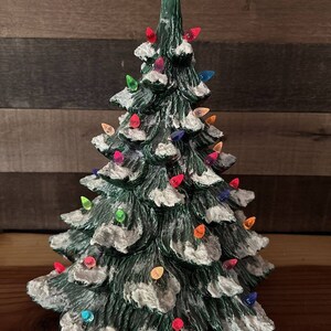 VTG 14 Ceramic Christmas Tree Atlantic Mold White Flocked No Base - Etsy