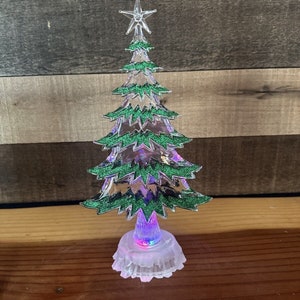 Acrylic Color Changing Christmas Tree 11” - Etsy