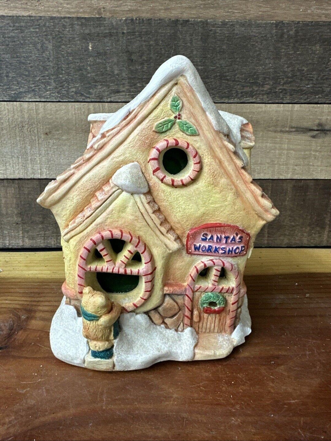 Vintage Heavy Ceramic Mold Santas Workshop Christmas Village - Etsy