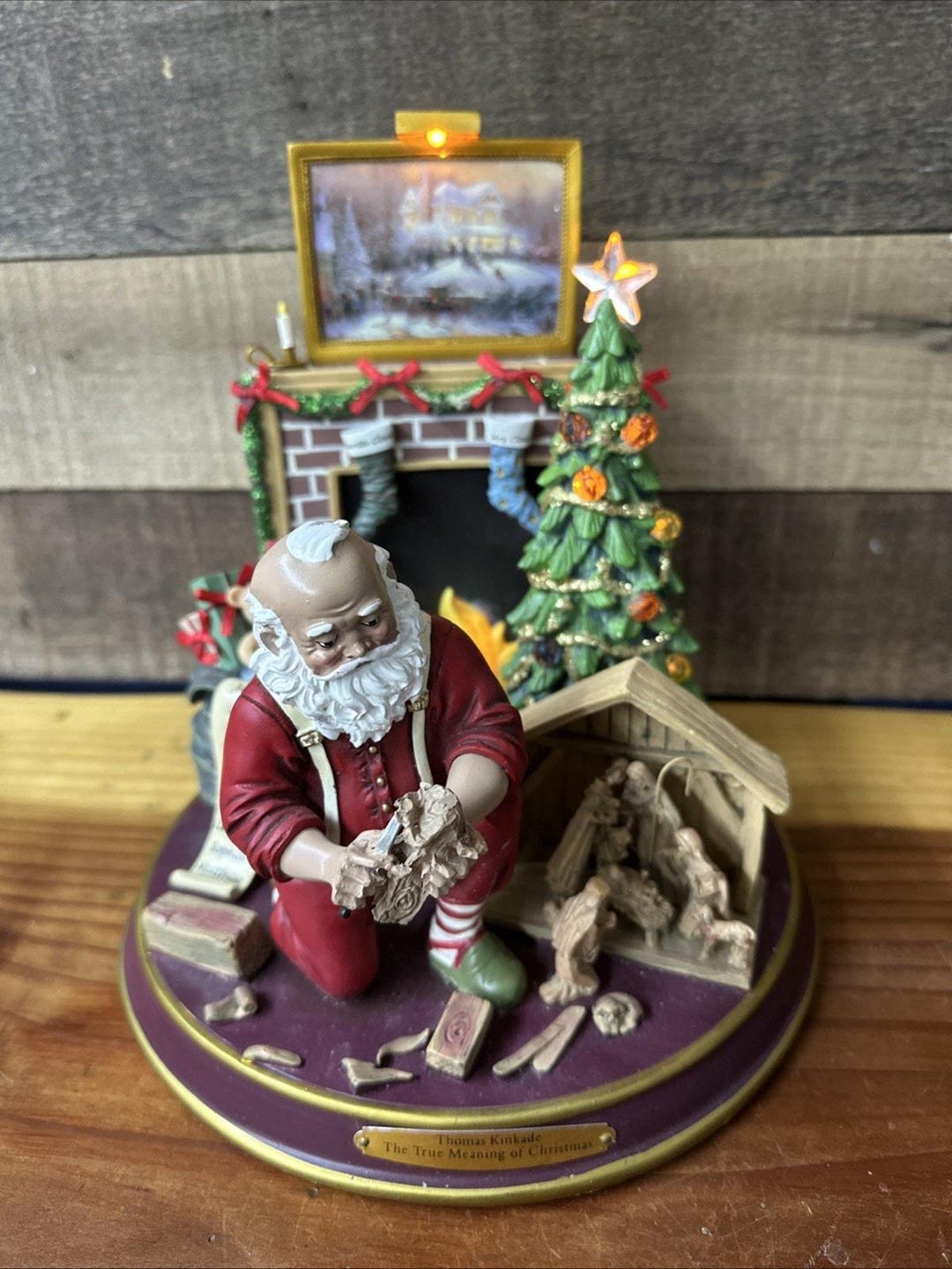 Bradford Exchange Thomas Kinkade "the True Meaning of Christmas" Santa ...