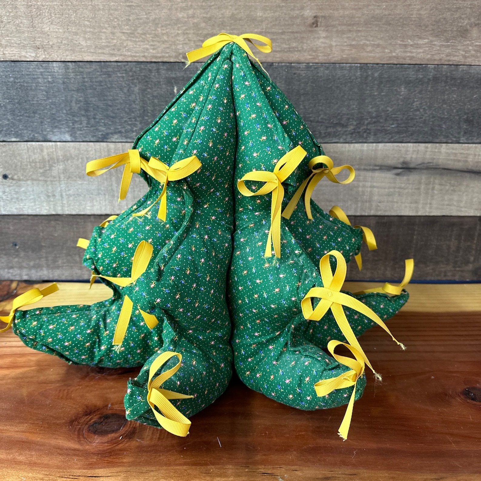 Vintage Handmade Stuffed Christmas Tree With Ribbons - Etsy