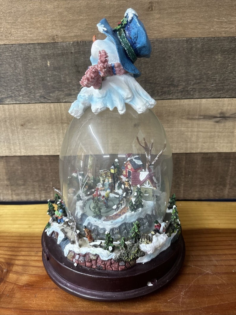 Christmas Snowman Dome Tabletop Display -no Lights or Movement 12” - Etsy