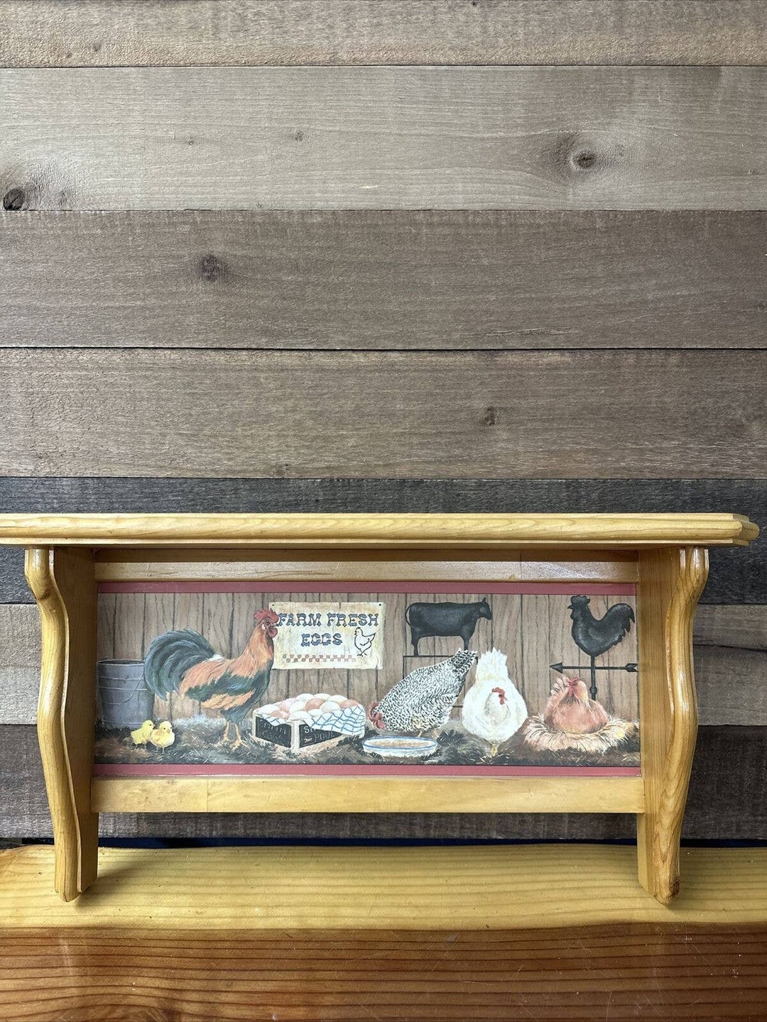 Farmhouse Chicken Rooster Display Shelf - Etsy