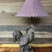 Country Western Farmhouse Rooster Chicken Hen Heavy Table Lamp With ...