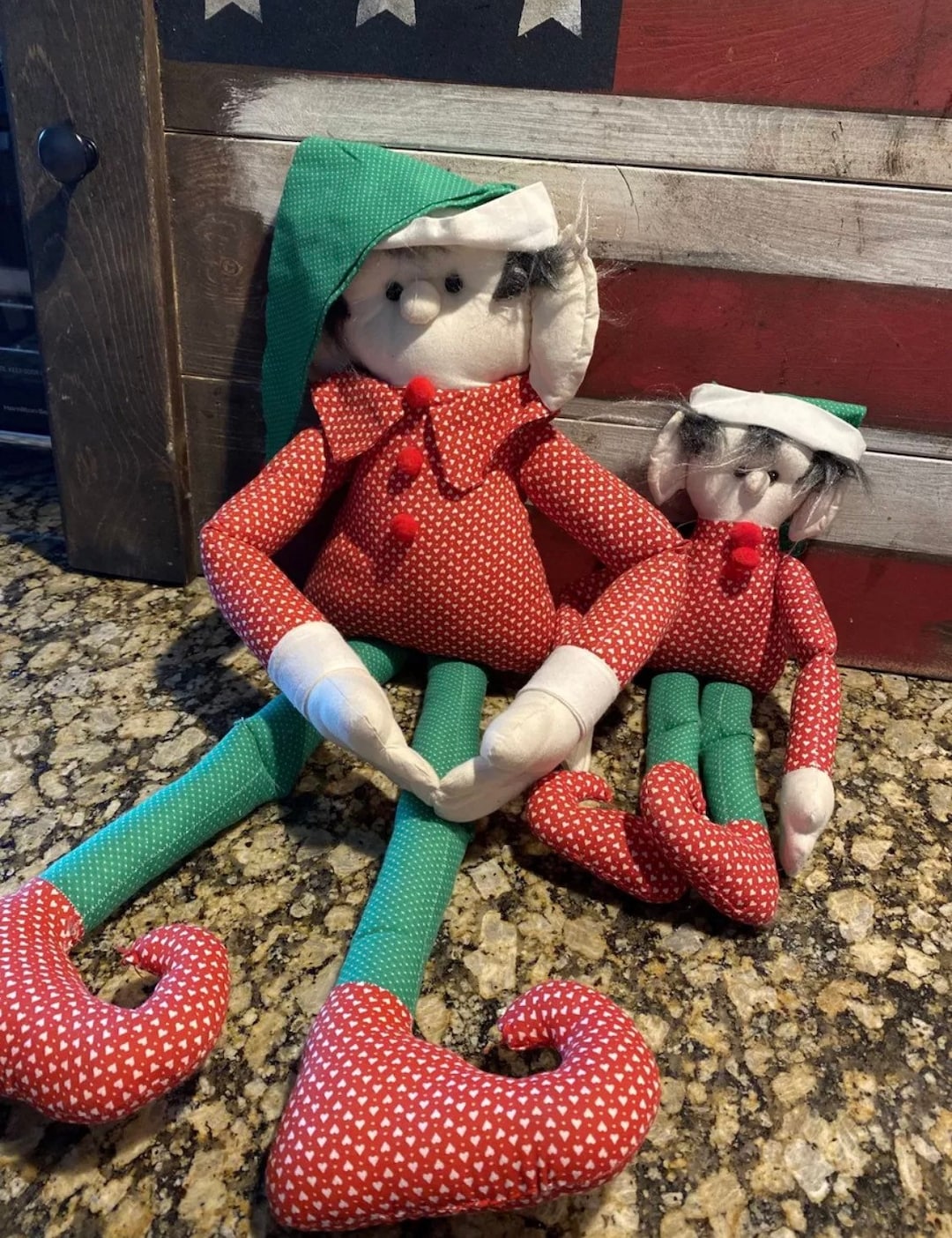 Vintage Homemade Elf Dolls - Etsy