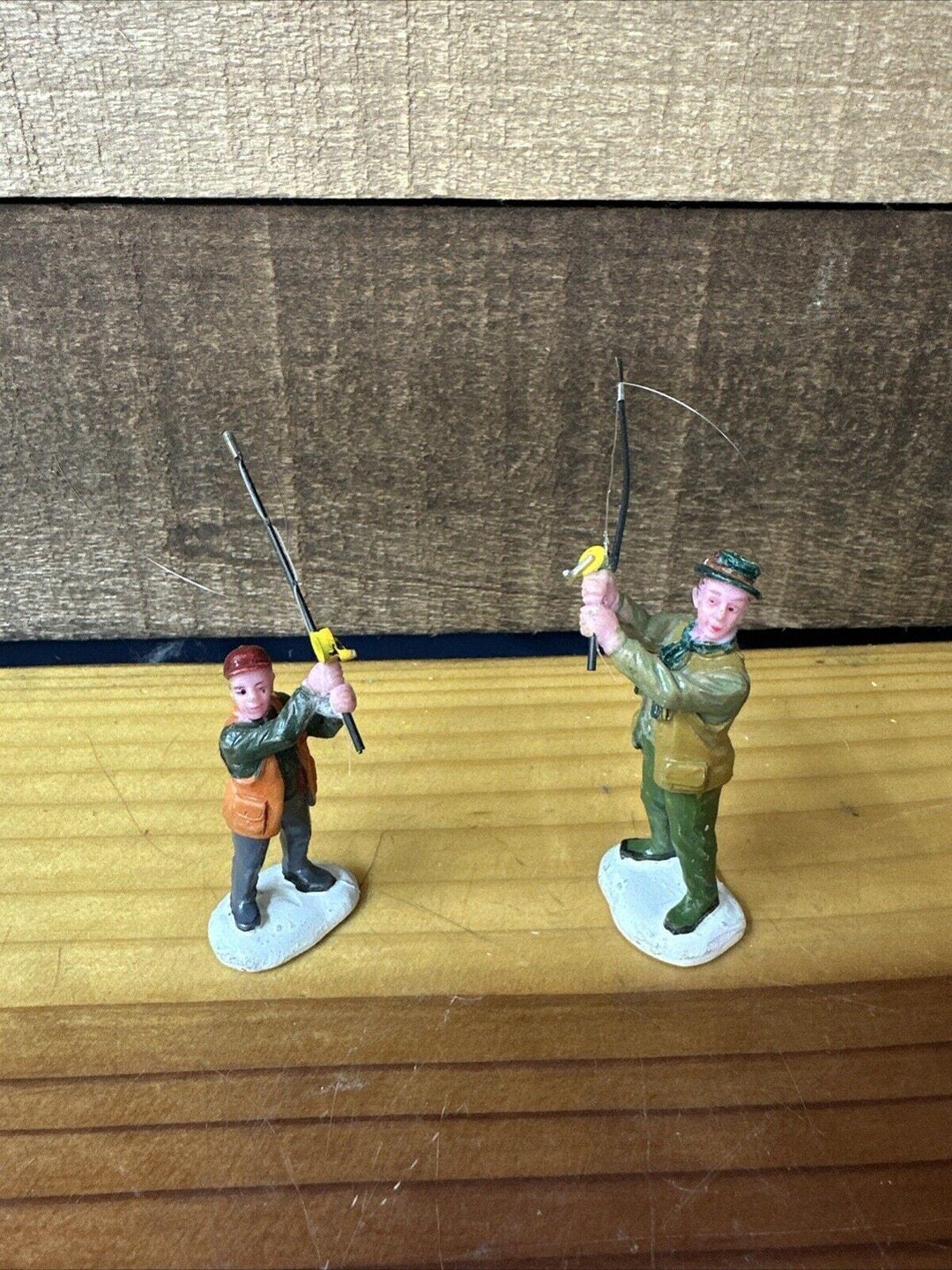 Lemax Fly Fishing With Dad 12495 Father Son Christmas Village Accessory ...