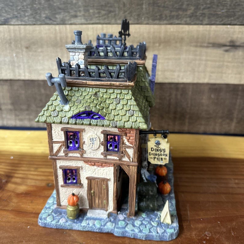 LEMAX Spooky Town Dingy Dungeon Pub - 05014 Retired Rare in Box -read ...