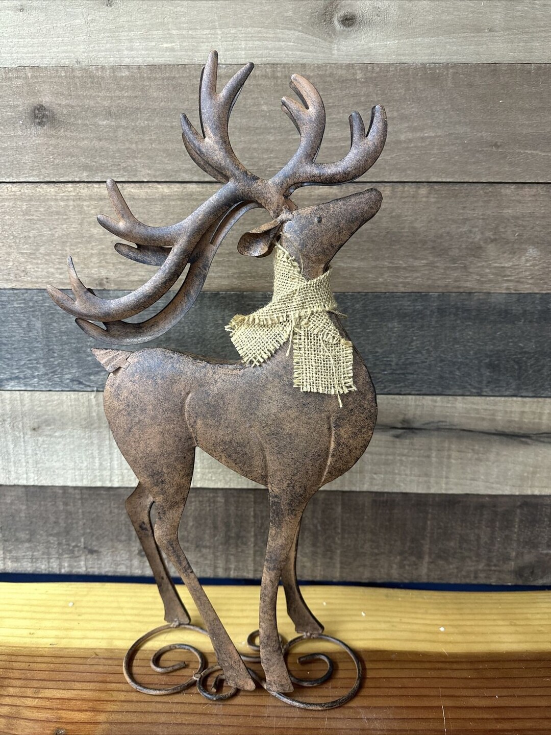 Vintage Rustic Metal Reindeer 18.5 Tall - Etsy
