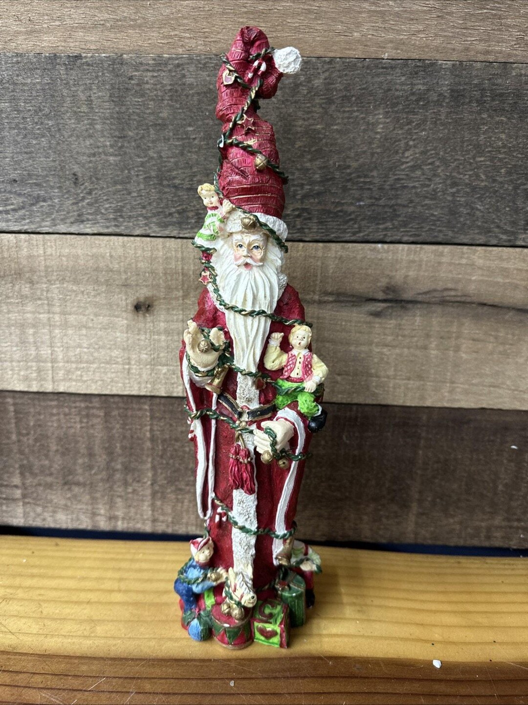 Christmas Traditions Slim Santa Claus Kids and Toys 12” -flaw - Etsy