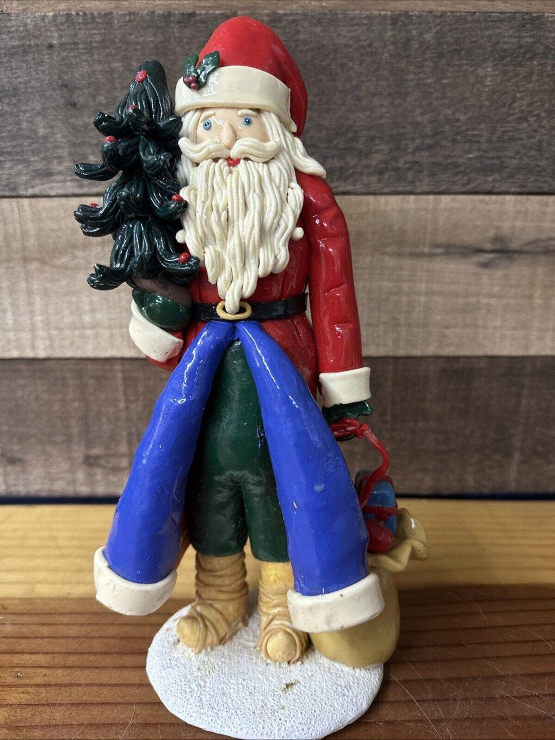 Dough Santa Figure 10” Tall - Etsy