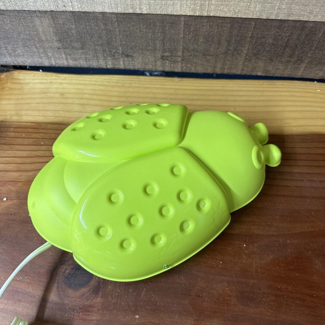 IKEA Smila Bagge Green Lady Bug Plastic Wall Lamp Night Light Cord ...