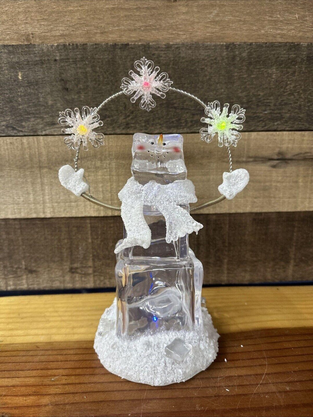 Enchanted Forest Lighted Acrylic Juggling Snowman in Box - Etsy