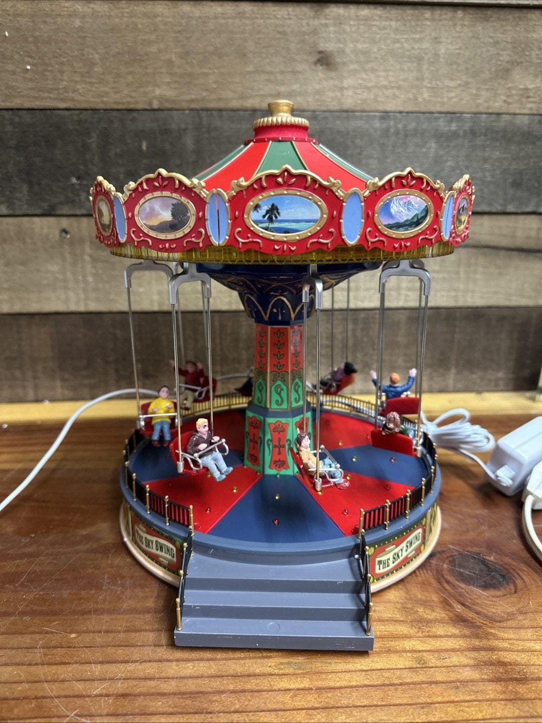 LEMAX Village CARNIVAL “the Sky Swing” Animated Sights & Sound in Box ...