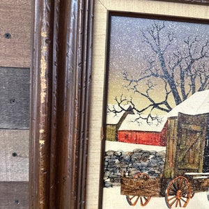 Hargrove Barn Stable Winter Scene Painting - Etsy