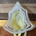 Vintage Sooner Art Glass Vase Coil Pedestal Base Yellow White Swirl 10 ...