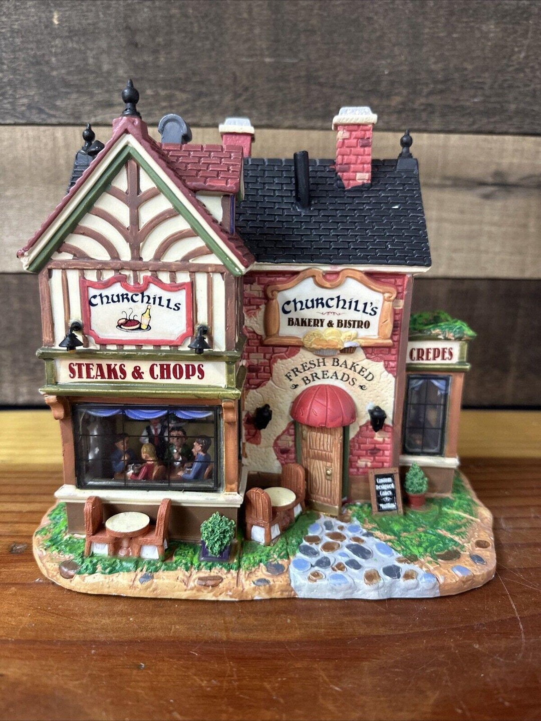 Lemax Churchill's Bakery & Bistro Steak and Chops Village - in Box - Etsy