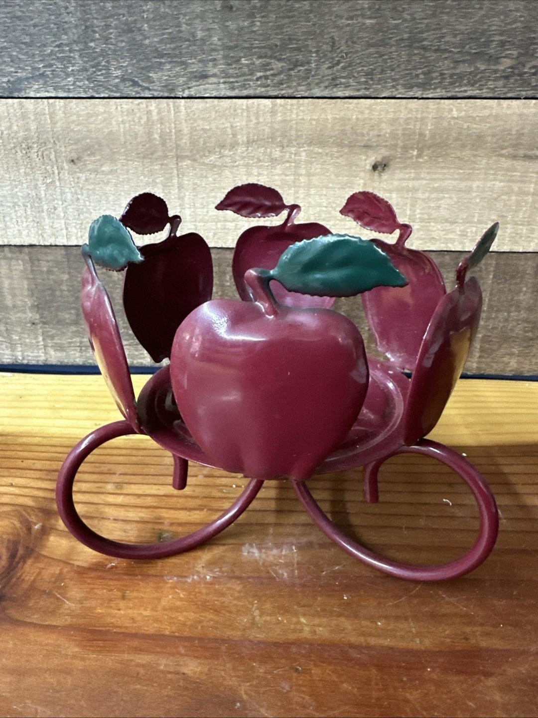 Home Interiors Vintage Metal Apple Candle Holder Farmhouse - Etsy