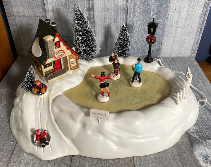 Lemax Animated Skating Pond - Etsy