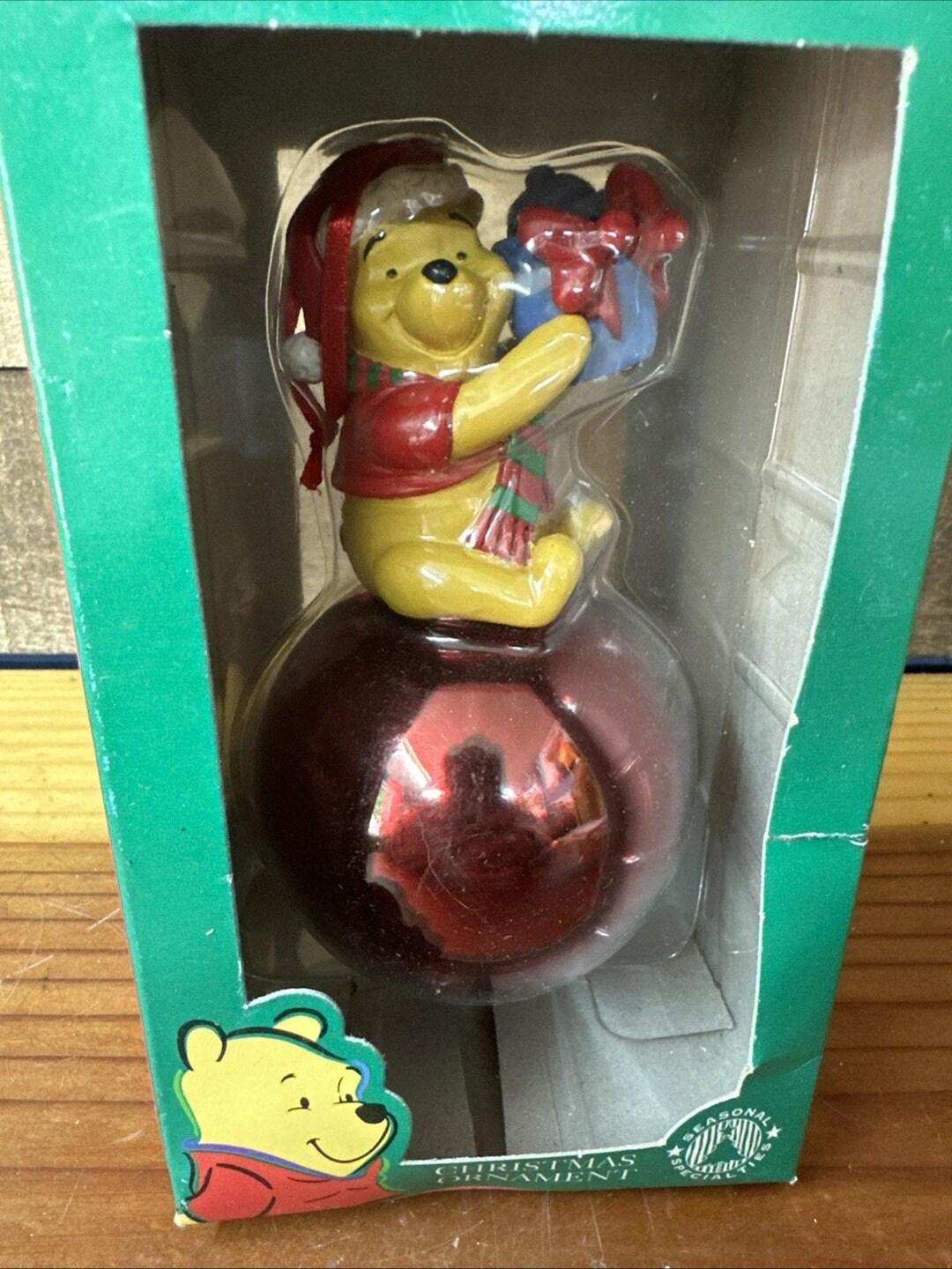 Disney Seasonal Specialities Winnie the Pooh Ornament Figure & Ball in ...
