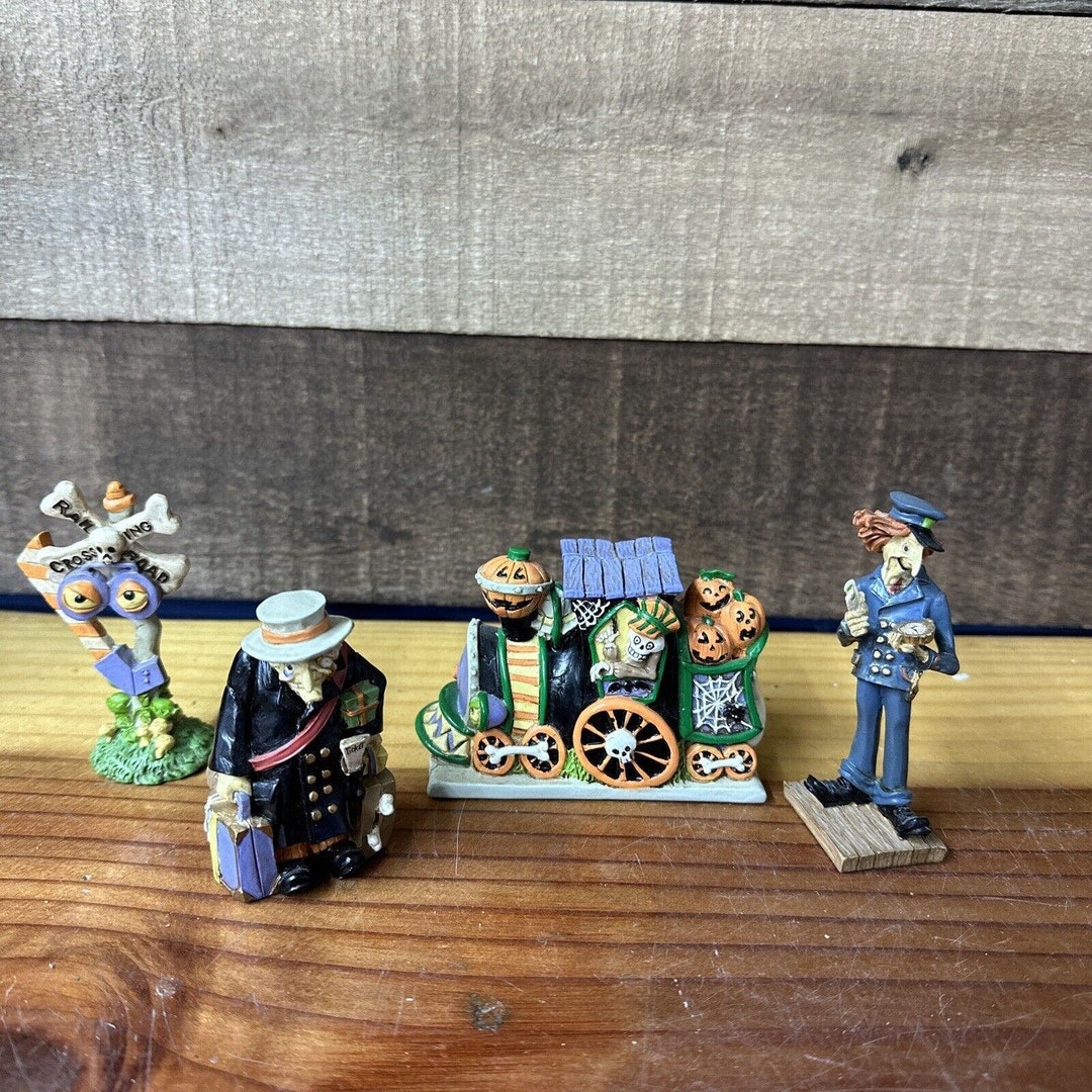 Creepy Hollow Train Engine, Conductor, Passenger and Crossing Sign - Etsy