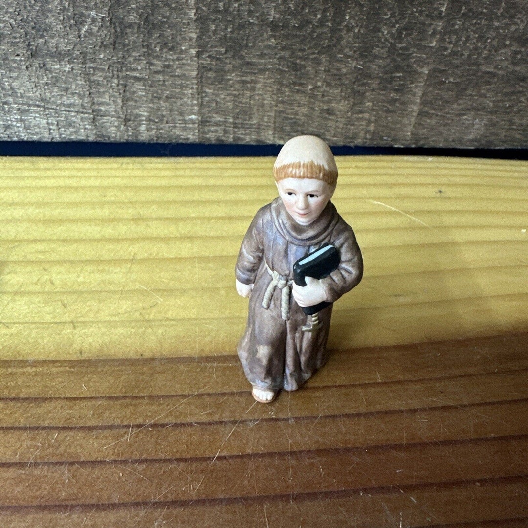 Lefton Vintage 1993 Colonial Village Christmas Brother Andrew Monk ...