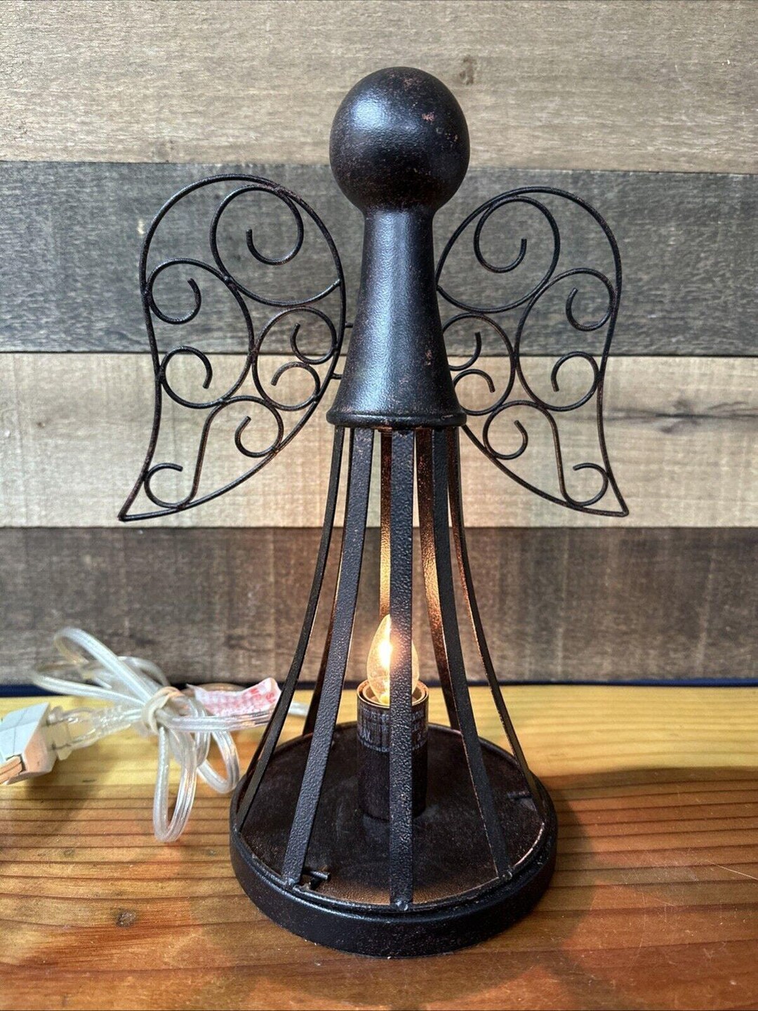 Metal Angel Caged Base Night Light Lamp 12” - Etsy