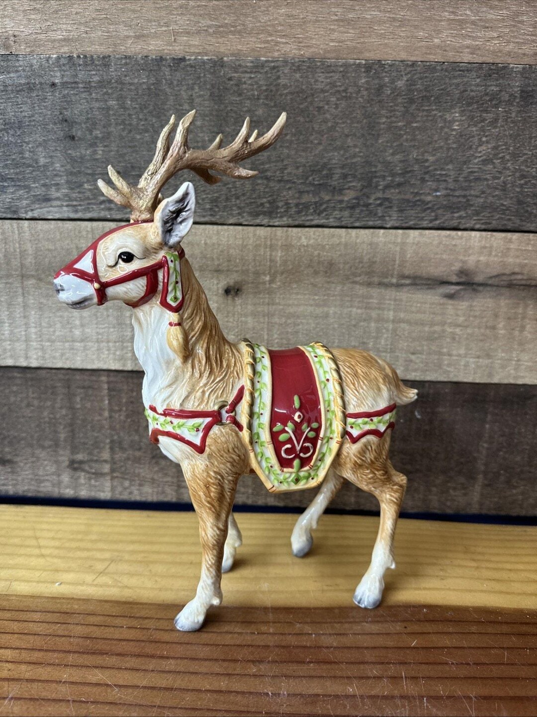 Fitz & Floyd Vintage Santa Deer Figurine Reindeer in Box B - Etsy