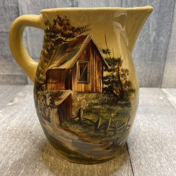 Hand Painted Pitcher - Etsy