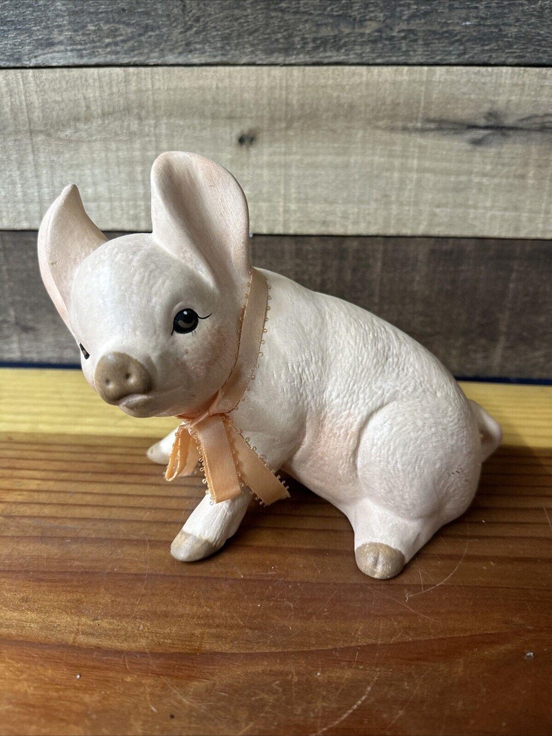 Pig Ceramic Hand Painted Tan Farmhouse 6” Tall - Etsy