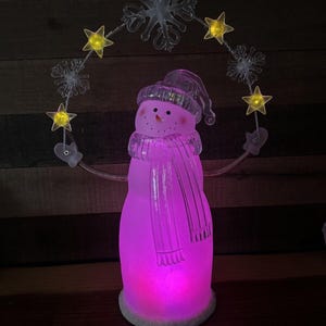 Acrylic Color Changing Snowman 20” - Etsy