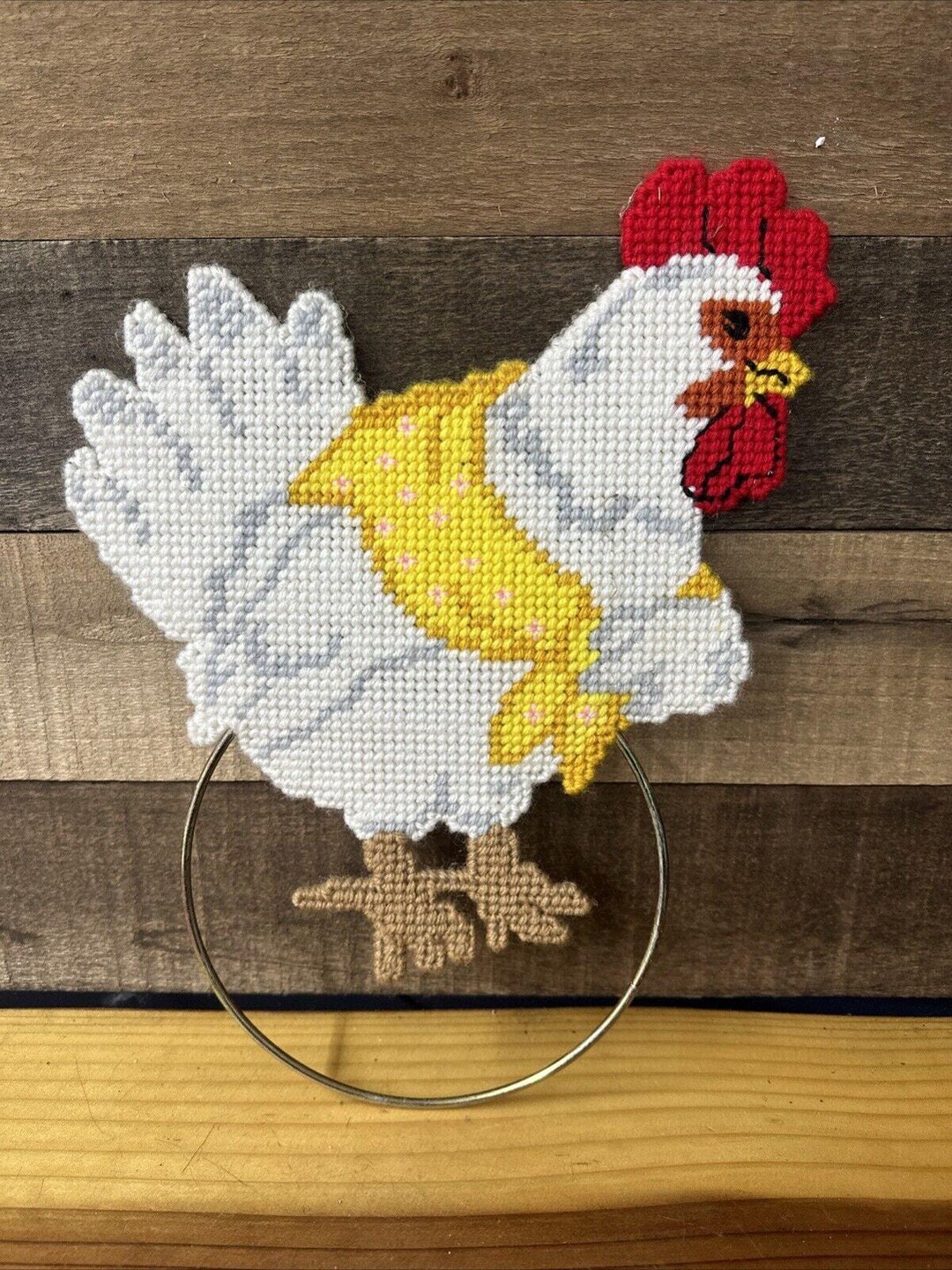 Completed Plastic Canvas Chicken Farm Country Hanger for Hand Towel - Etsy