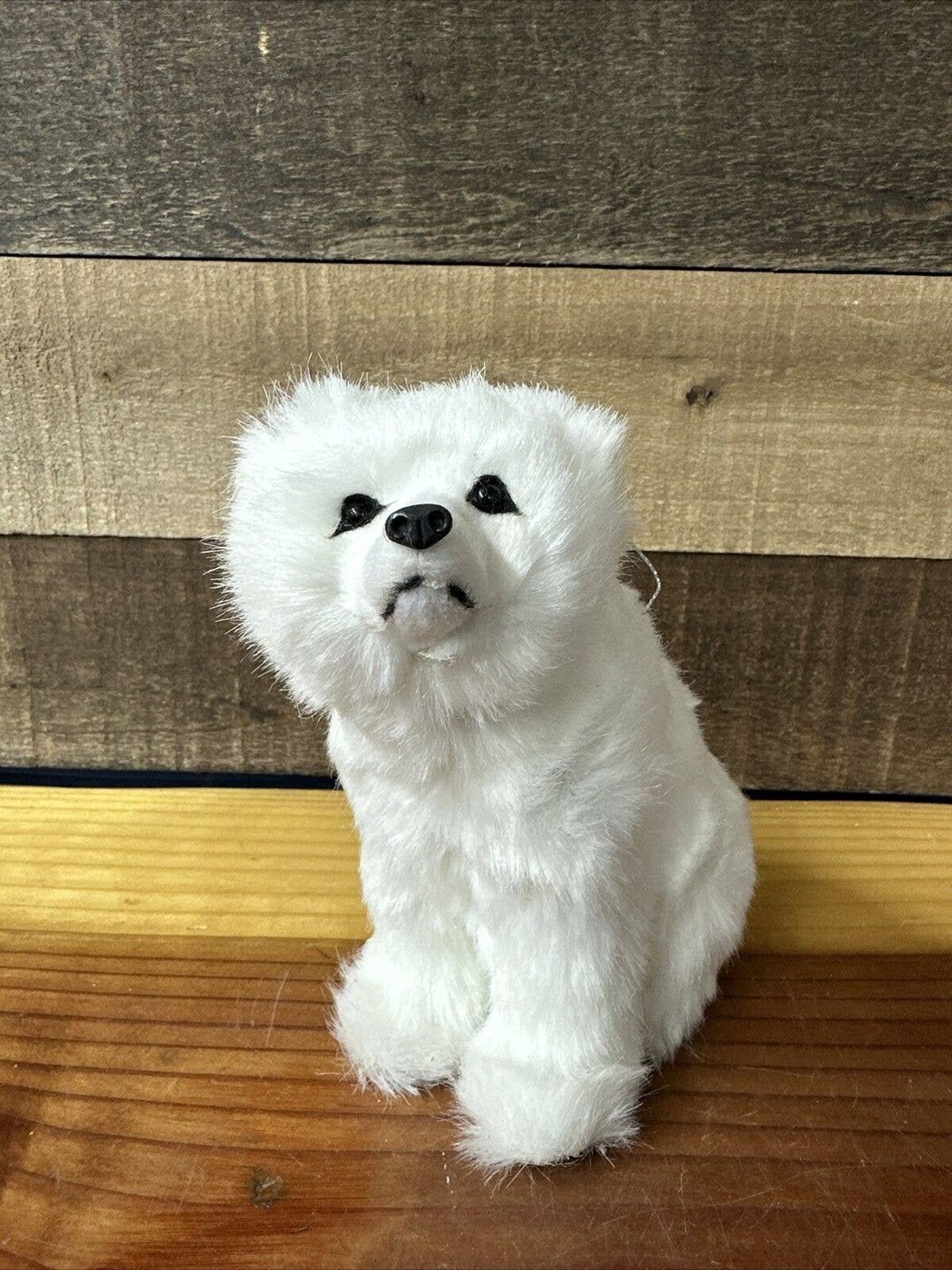 Polar Bear With Fake Fur Ornament or Table Display 7” - Etsy