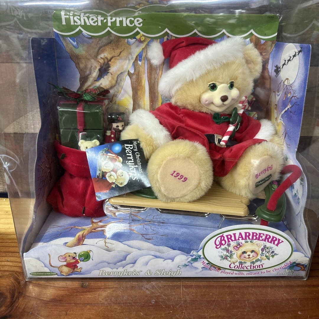 Fisher-price Briarberry Collection Berrykris and Sleigh Christmas Bear ...
