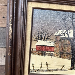 Hargrove Barn Stable Winter Scene Painting - Etsy