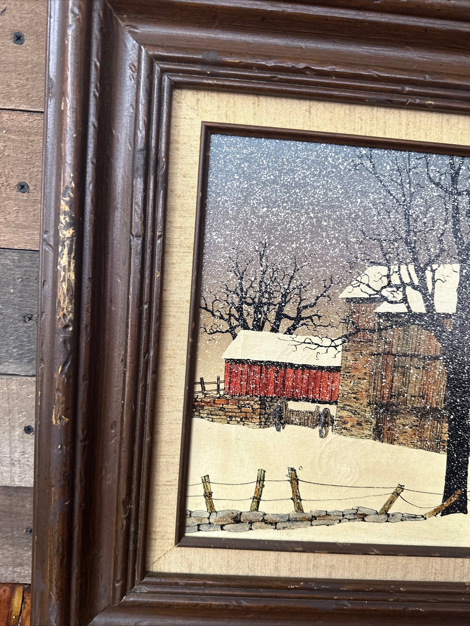Hargrove Barn Stable Winter Scene Painting - Etsy