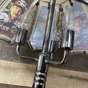 Vintage Dale Earnhardt Sr Tiffany Style 3 Setting Touch Lamp Glass ...