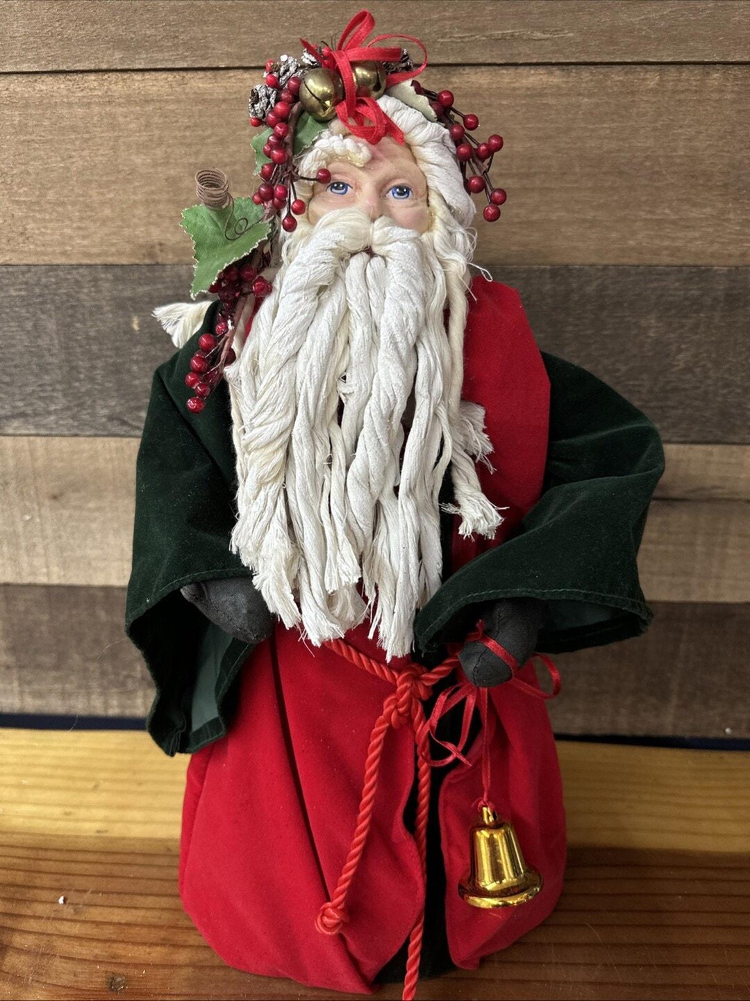 Vintage Old World Santa Claus Tree Topper or Table Top 15” Tall - Etsy