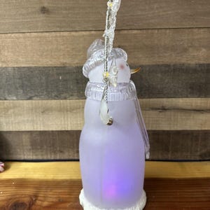 Acrylic Color Changing Snowman 20” - Etsy