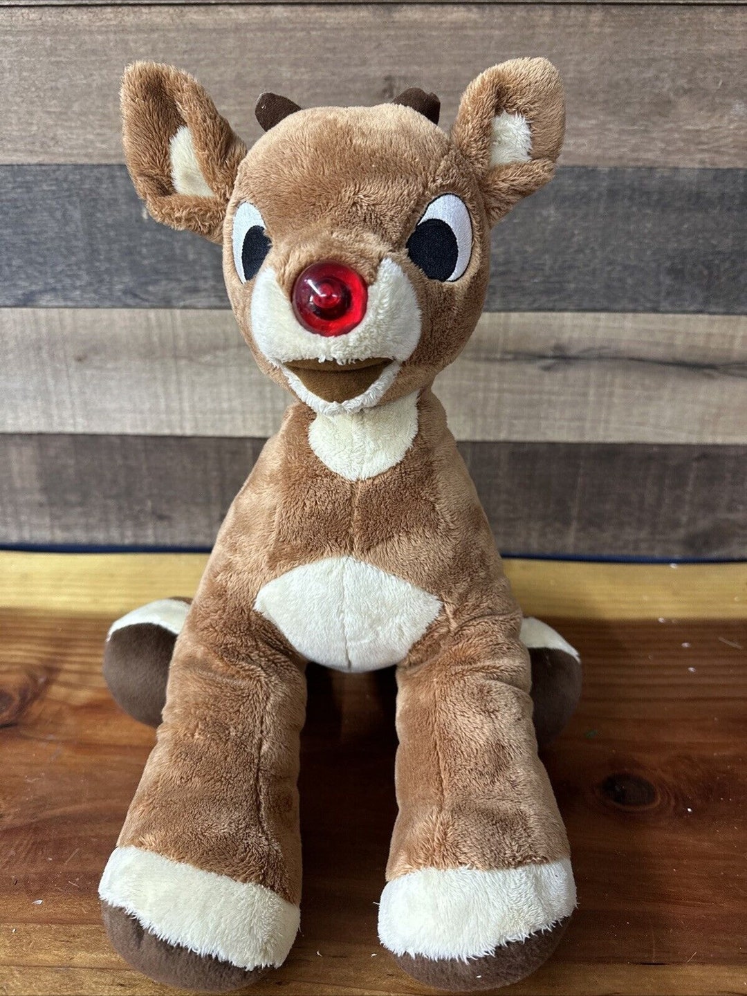 Build A Bear Rudolph the Red Nosed Reindeer Plush No Light Nose No ...