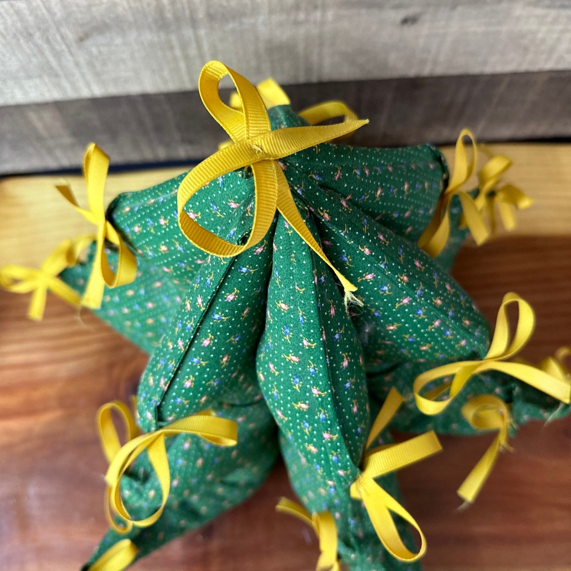 Vintage Handmade Stuffed Christmas Tree With Ribbons - Etsy