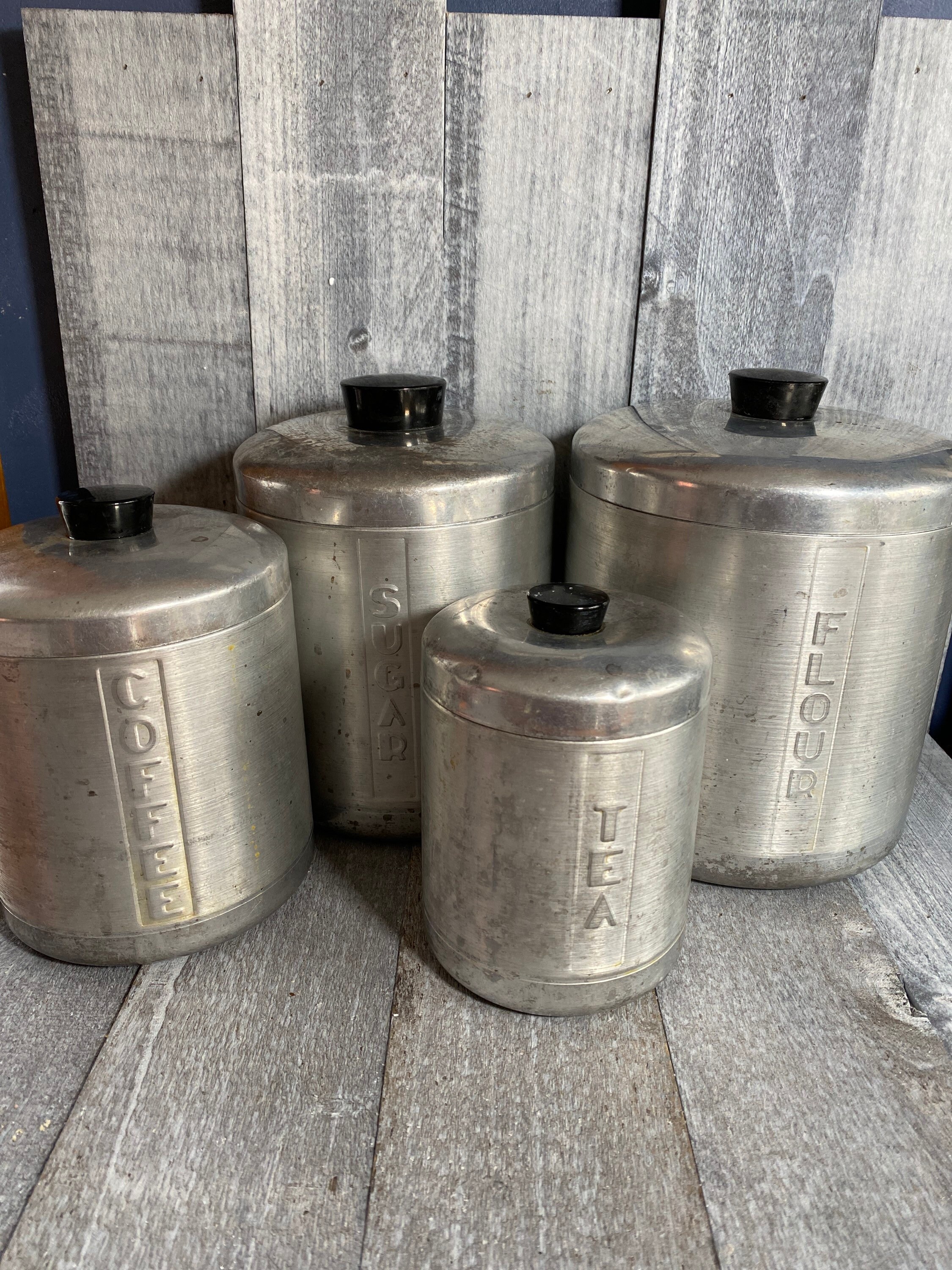Antique Metal Canisters