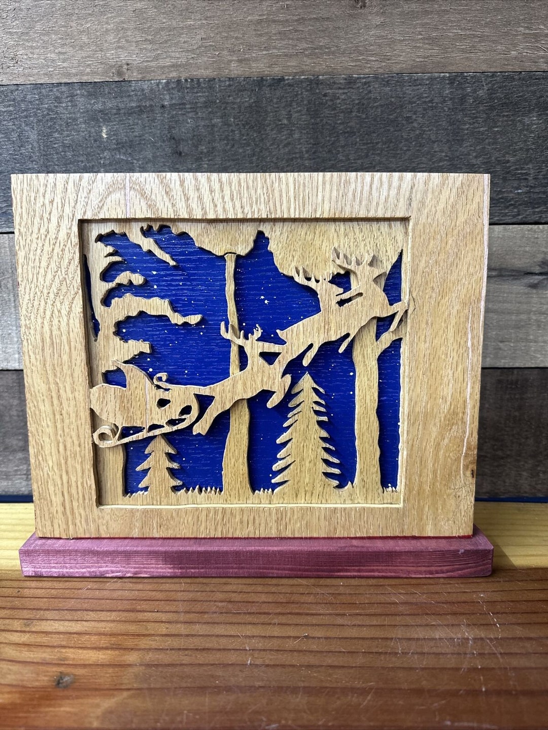 Santa Sleigh Laser Cut 3d Table Top Picture 10.5x9 - Etsy