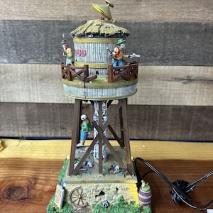Lemax Spooky Town Signature Deadwood Water Tower Lights Sounds Animated ...