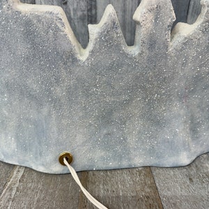 Vintage Ceramic Mold Village Scene Lighted Blue Sparkly 16” - Etsy